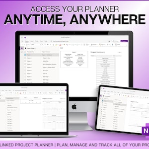 Onenote Project Planner! Project Tracker, Project Management, Digital ...