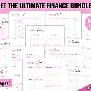 Income and Expenses Tracker BUNDLE, Savings Tracker, Budget Planner ...