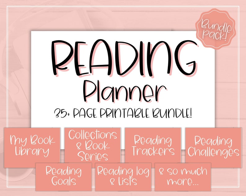 Reading Log Book Tracker Printable Reading Challenge Book - Etsy UK
