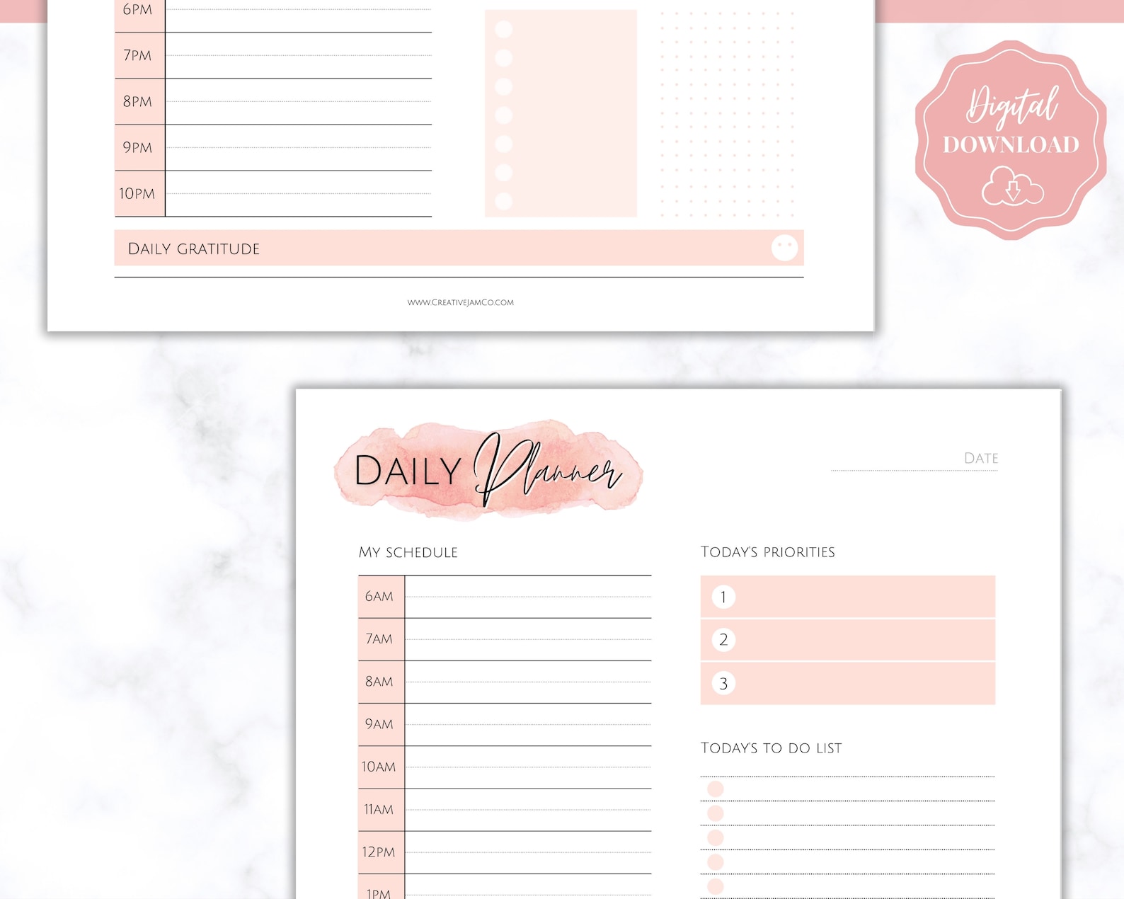 PINK Planner Bundle Daily Planner Weekly Planner Monthly - Etsy UK