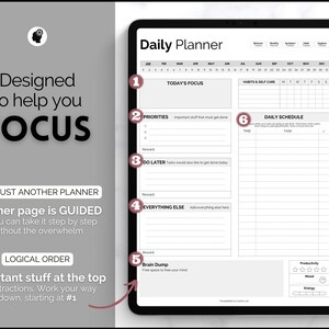 ADHD Digital Planner, Daily Planner for Neurodivergent Adults, Brain ...