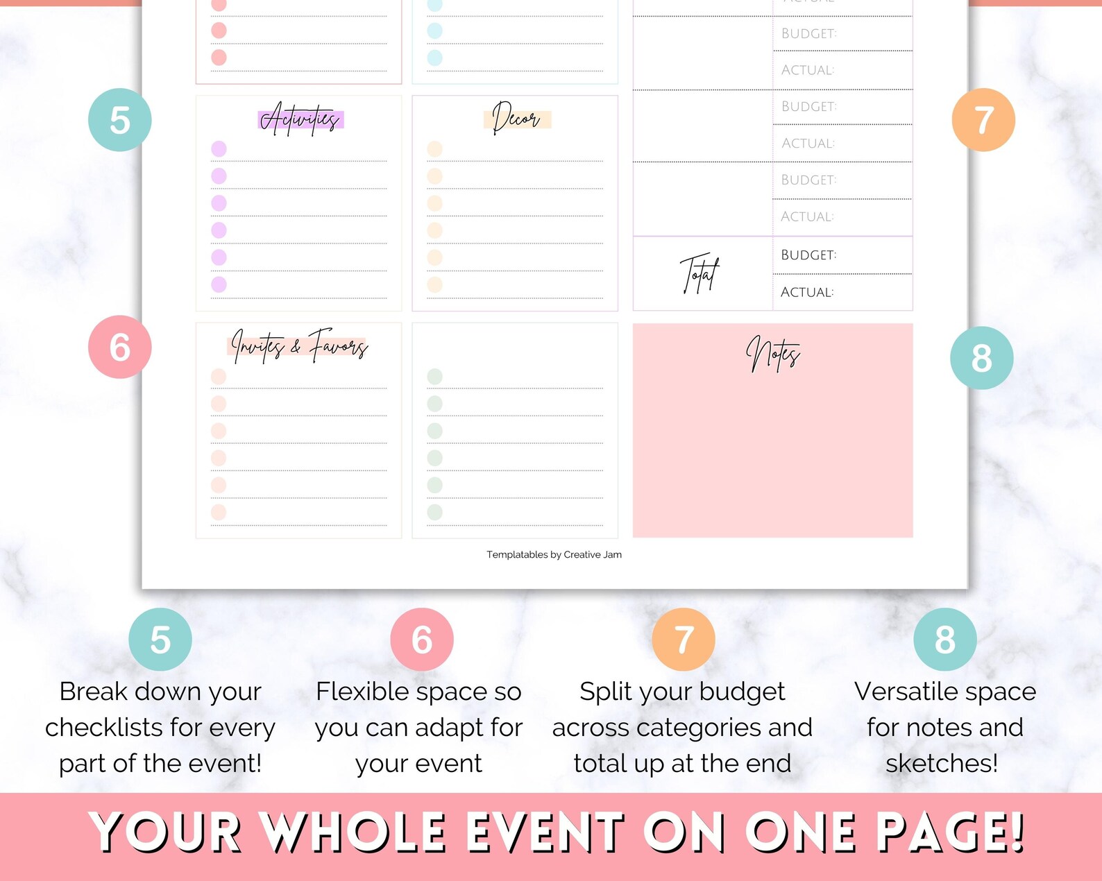 Printable Event Planner Template, Party Planner, Birthday, Wedding ...