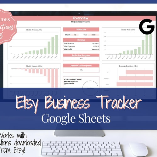 Business Tracker Google Sheets Digital File Small Business - Etsy