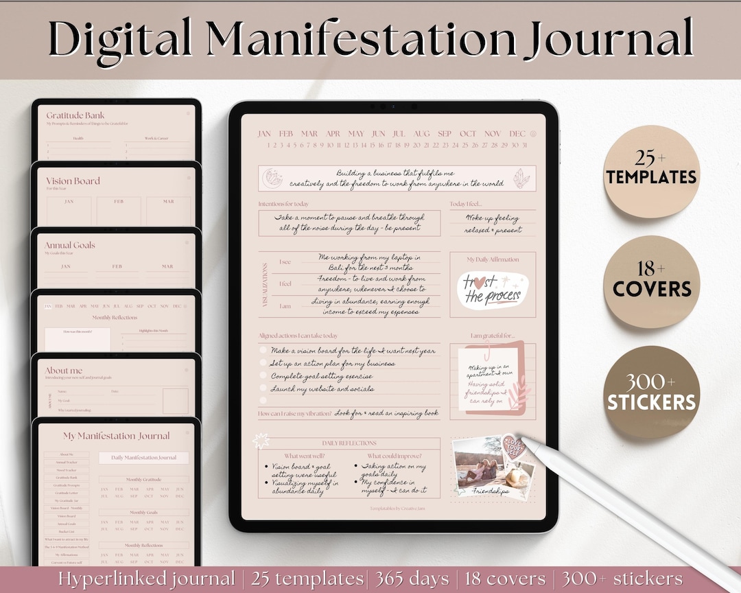 Digital Manifestation Journal, Goodnotes Planner, Law of Attraction ...