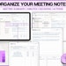 Onenote Meeting Notes Template, Editable Meeting Minutes, Digital ...