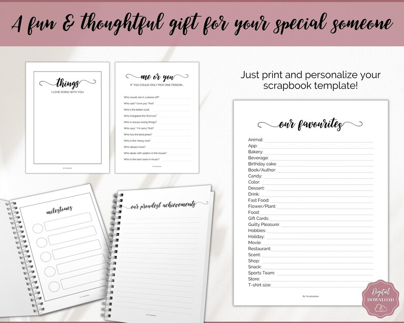 Reasons Why I Love You Scrapbook, Valentines Day Gift, Last Minute ...