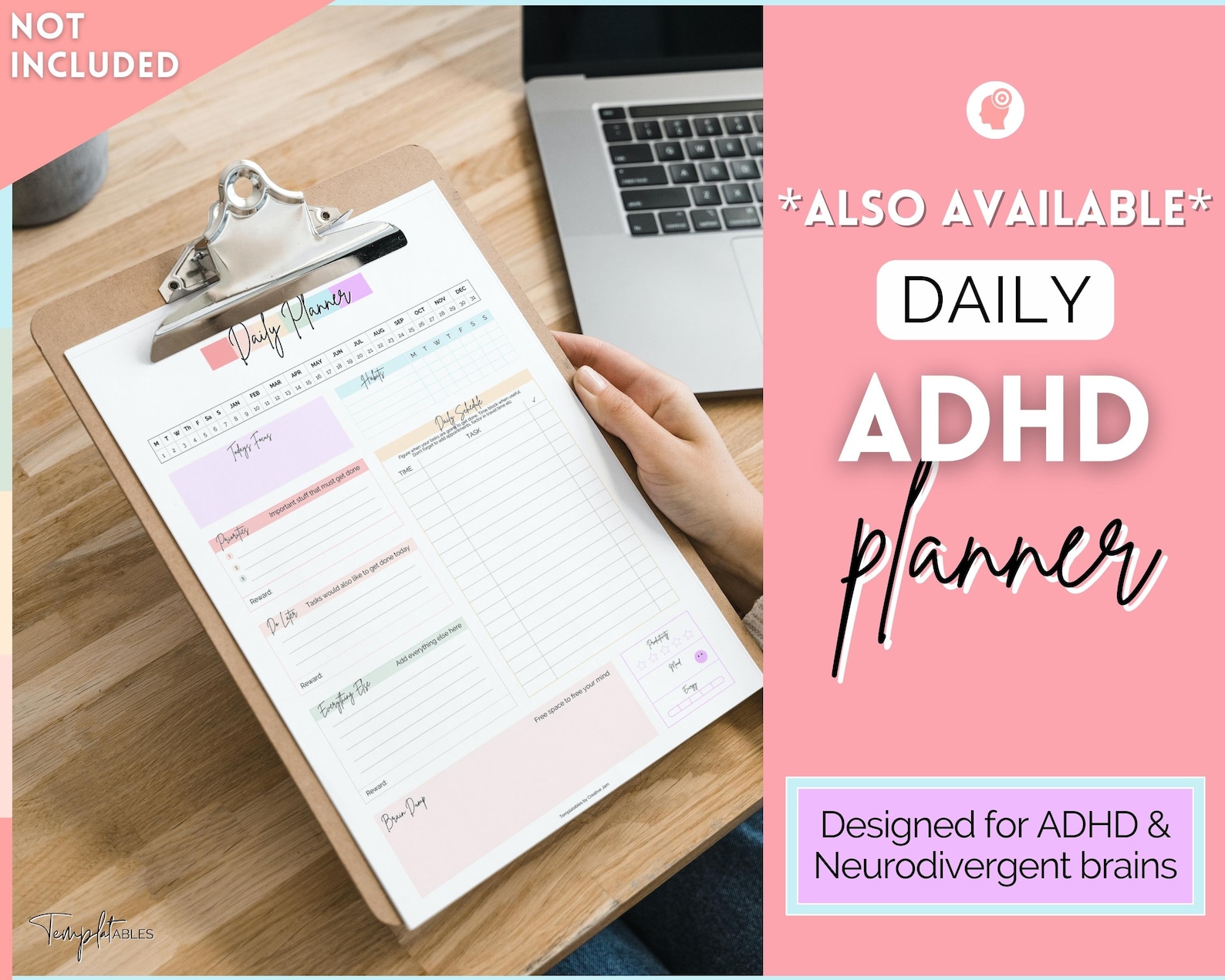 Printable ADHD Trackers for Adults! Monthly Symptom Tracker, Behavior ...