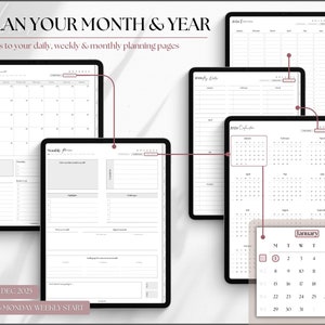 Digital Productivity Planner, 2024 2025 Digital Planner, Daily to Do ...