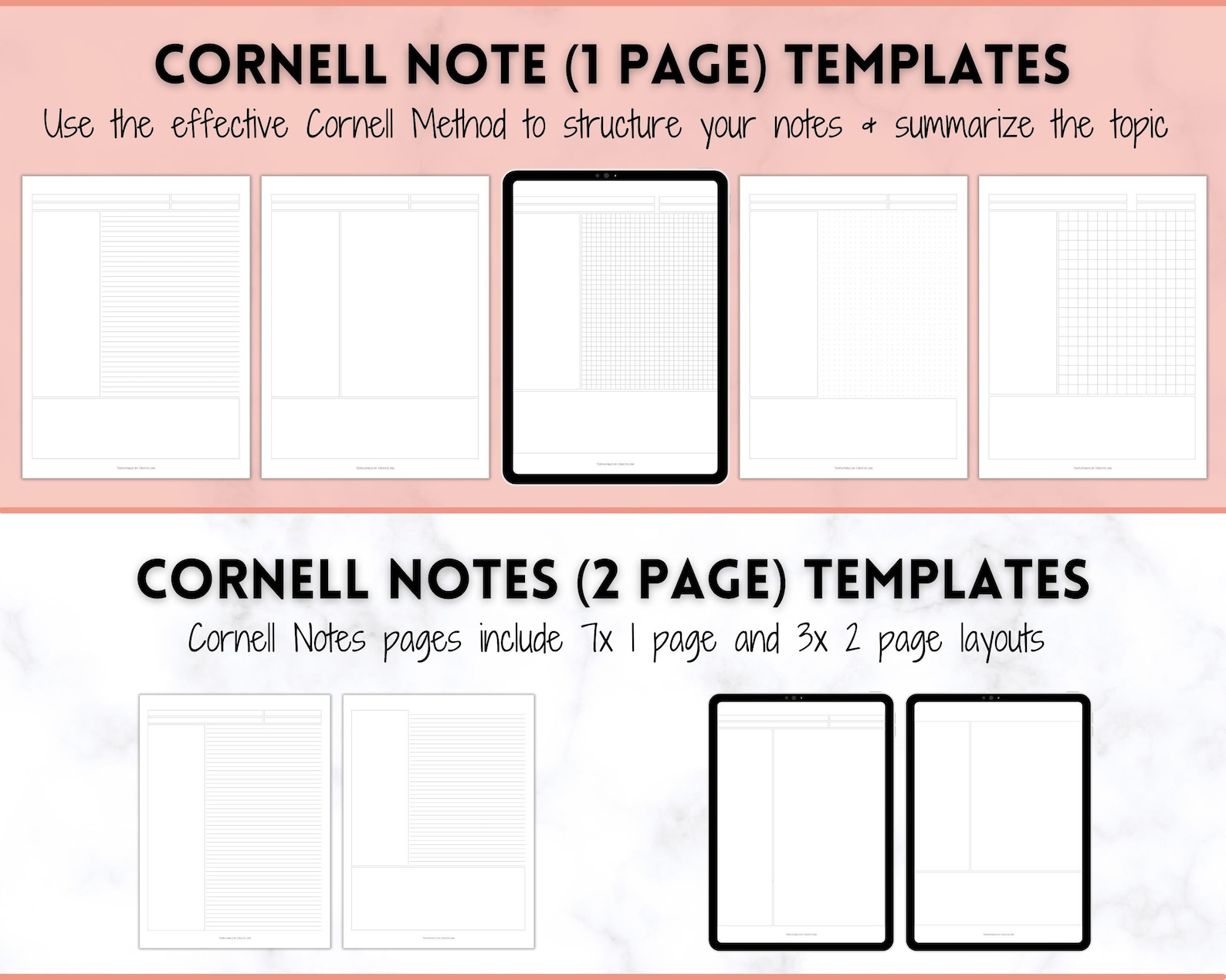 Note-taking Templates Printable Paper Note Taking Journal - Etsy Canada