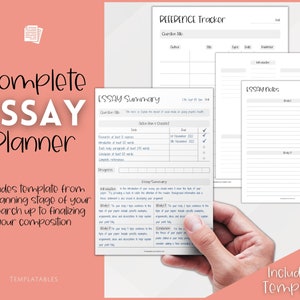 Essay Planner Printable BUNDLE for Students, Essay Writing Template ...