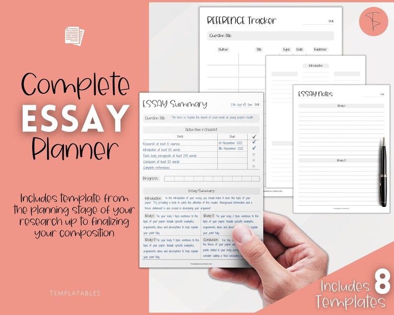 Essay Planner Printable BUNDLE for Students Essay Writing - Etsy