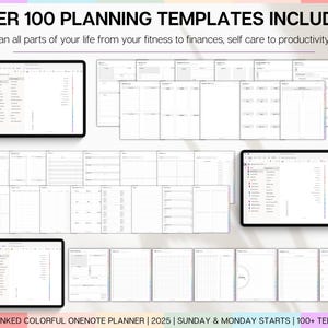 2025 Onenote Digital Planner, COLORFUL Onenote Template, Daily, Weekly ...