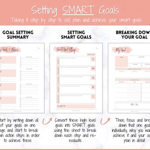 Goal Tracker Printable BUNDLE, 2023 Goals Planner, SMART Goal Setting ...
