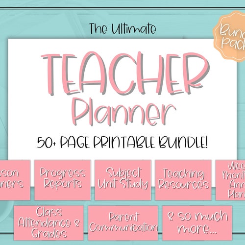 Weekly Lesson Plan Template Teacher Lesson Planner - Etsy