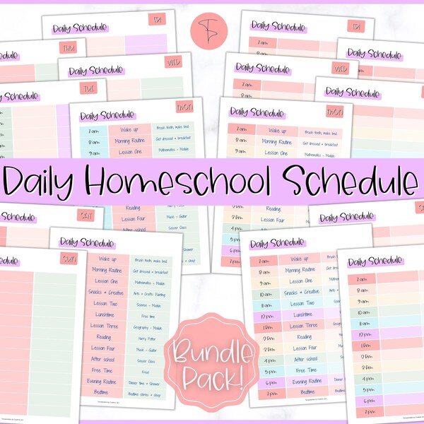 Homeschool Daily Checklist - Etsy