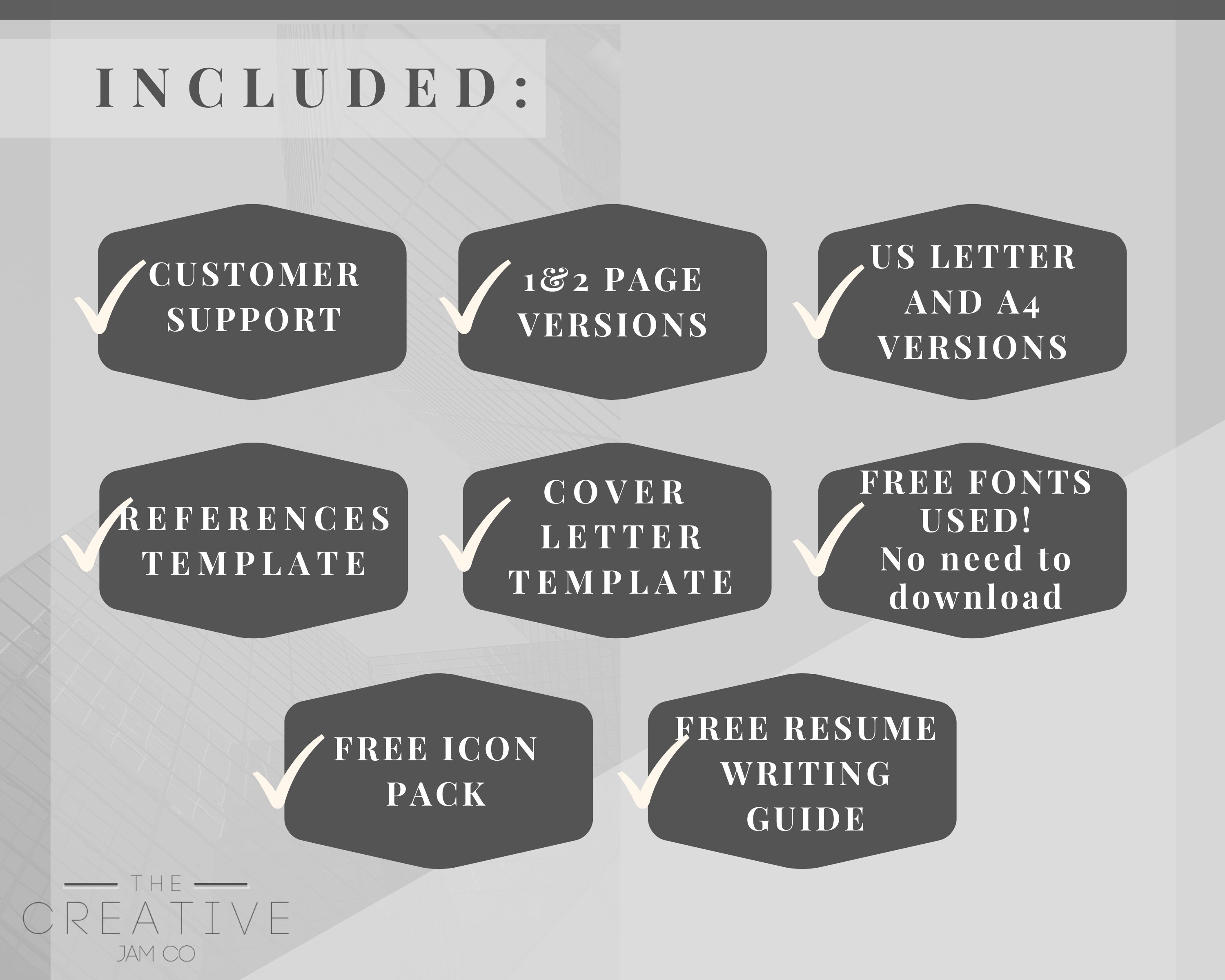 Professional Resume Template Word CV Template Professional Etsy UK