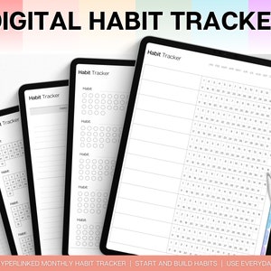 Digital Habit Tracker, Goodnotes Digital Planner, iPad Planner, Daily ...