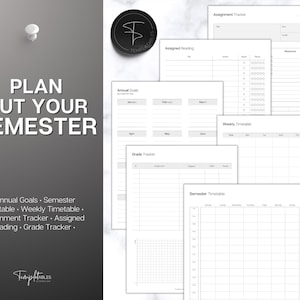 Student Planner Printable BUNDLE, 40+ Pg Study Planner, Academic ...