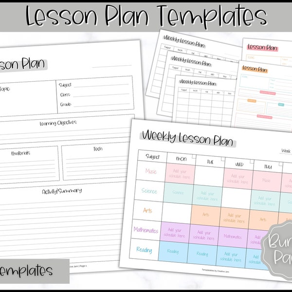Teacher Yearly Plan Template - Etsy