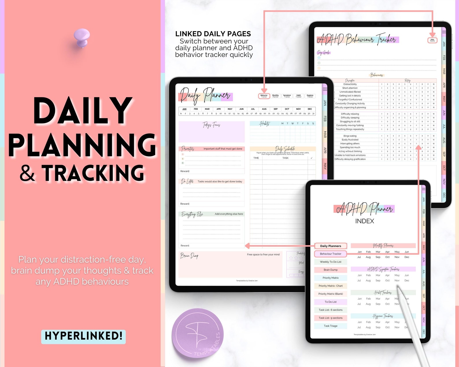 ADHD Digital Planner Daily Planner for Neurodivergent Adults - Etsy