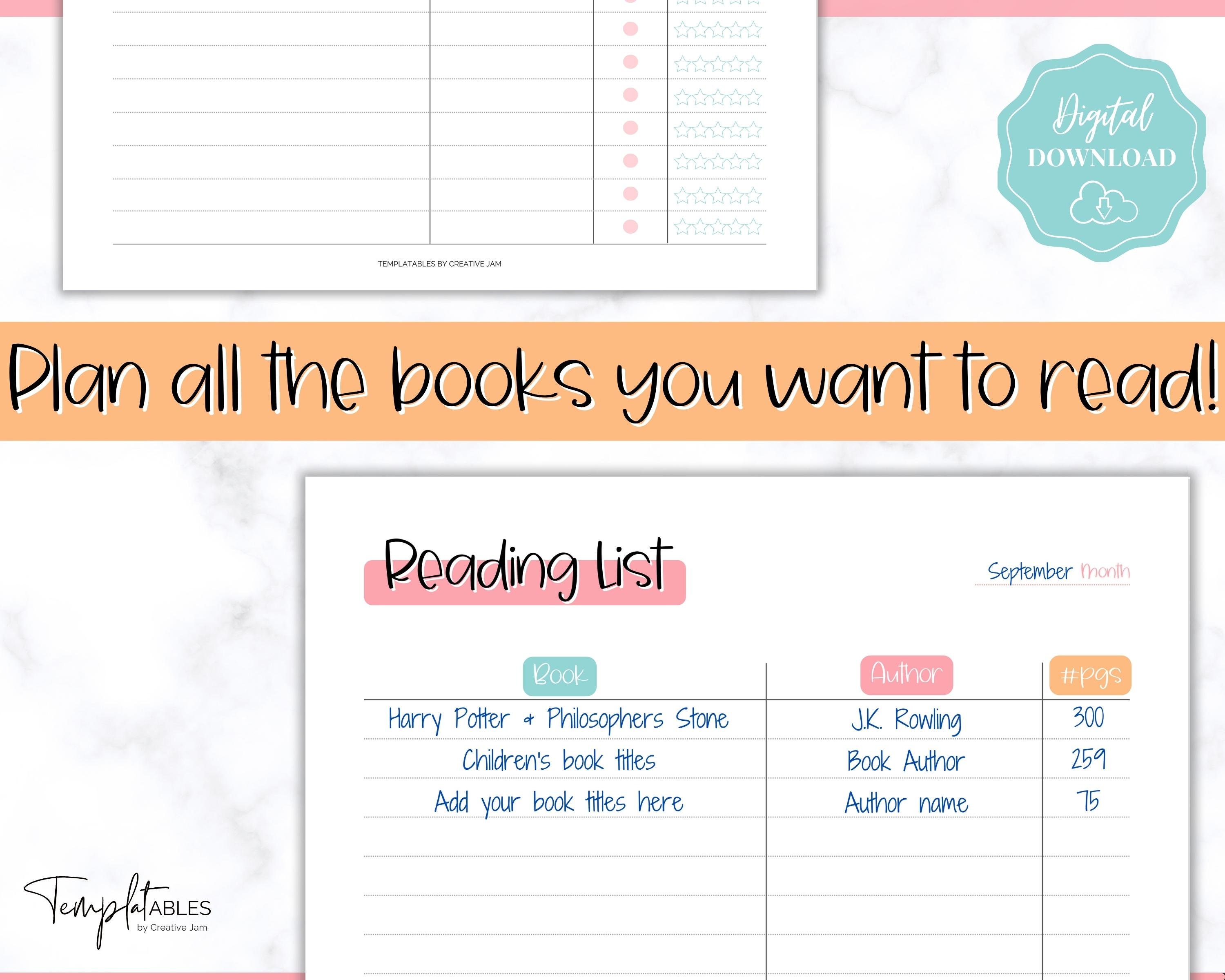 Kids Reading Log, Reading List Printable, Summer Reading Challenge ...