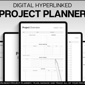 Digital Project Planner! Project Tracker, Project Management, Digital ...