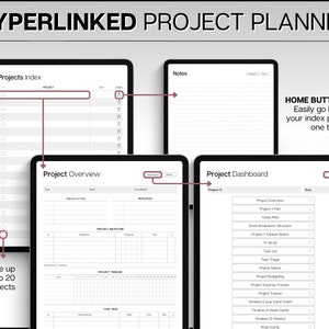 Digital Project Planner! Project Tracker, Project Management, Digital ...
