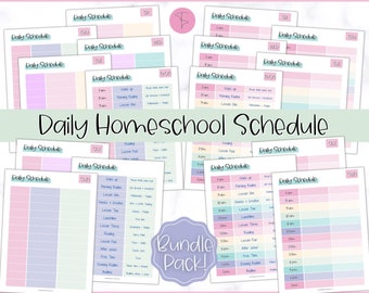 Rainbow Homeschool Daily Rhythm Schedule Printable Digital - Etsy
