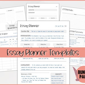 Essay Planner Printable BUNDLE for Students Essay Writing - Etsy