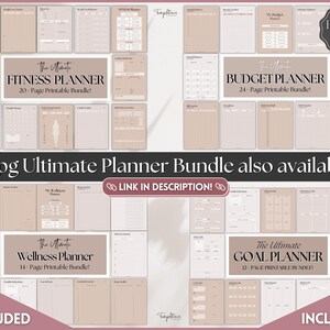 Fitness Planner, Weight Loss Tracker, BUNDLE, Workout Planner Fitness ...
