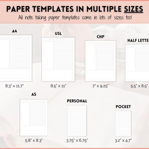Notebook Templates, Printable Paper, Note Taking Journal, Cornell Notes ...