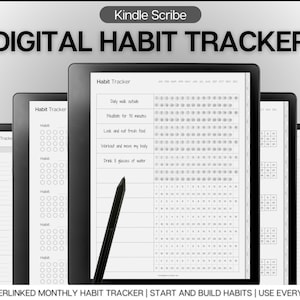 Kindle Scribe Digital Habit Tracker, Digital Planner, Daily, Monthly ...
