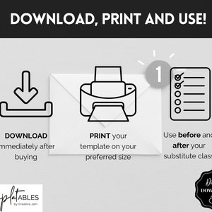 Substitute Teacher Report, Printable Teacher Planner Template, While ...