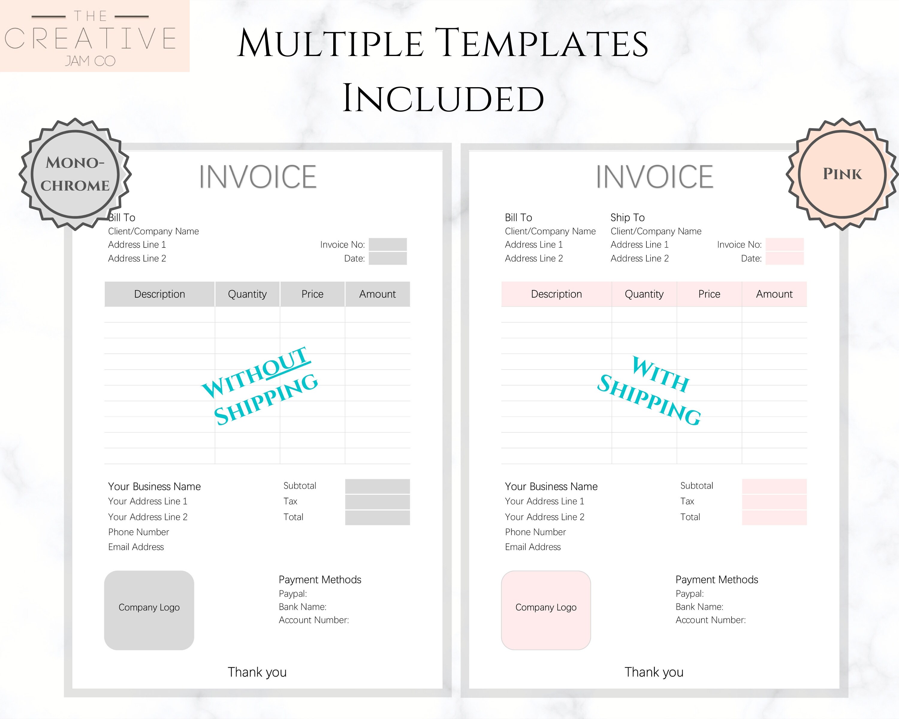 INVOICE TEMPLATE Order Form EDITABLE Custom Receipt Template - Etsy