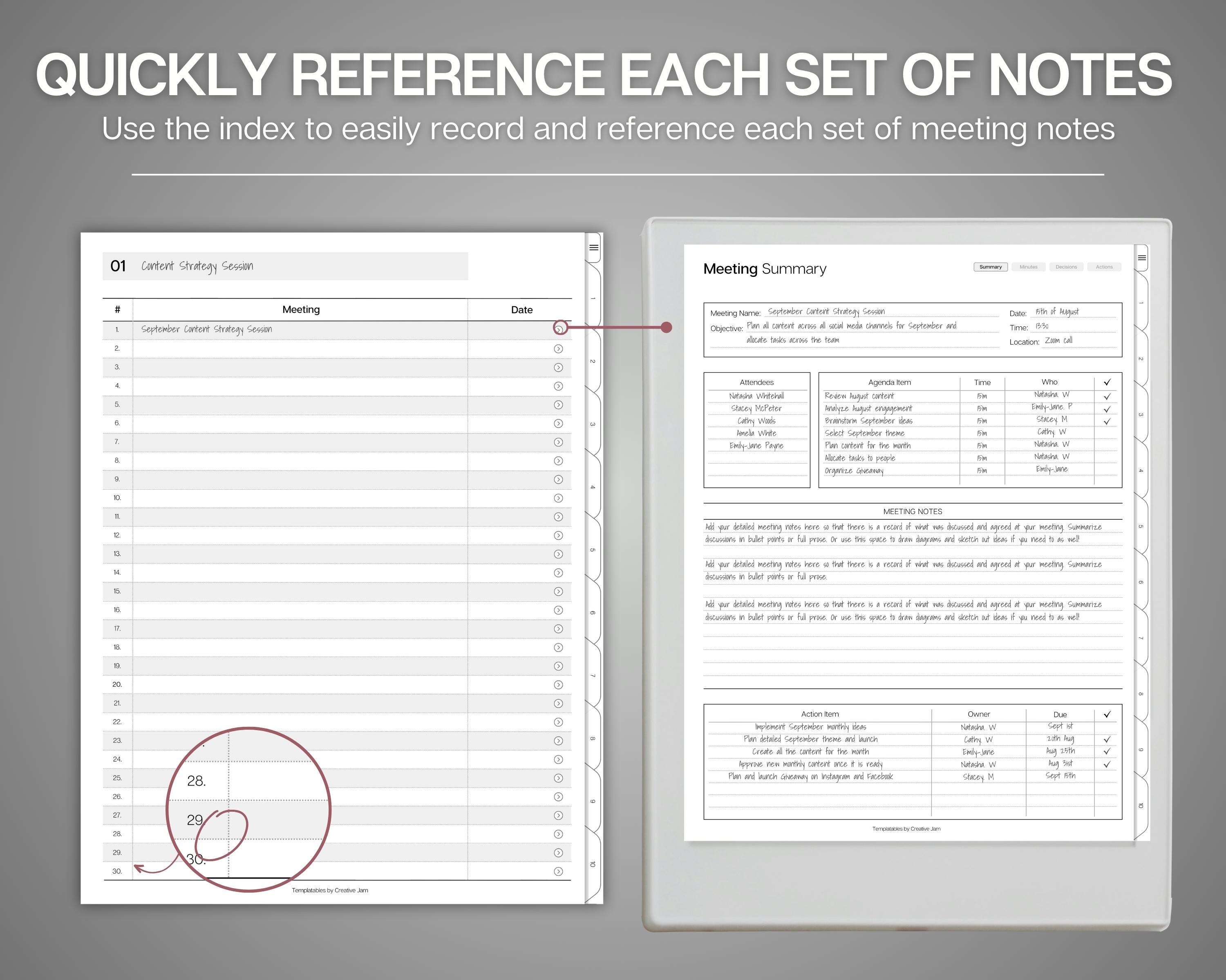 Template for Supernote, Meeting Notes, Supernote Template, Meeting ...