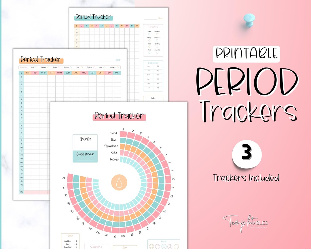Printable Period Trackers Period Journal Cycle Tracker Period
