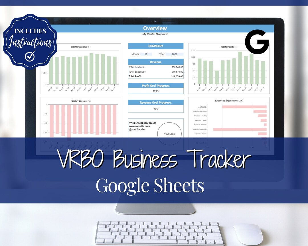 VRBO Business Tracker, Rental Vacation Property, Monthly Annual Profit ...