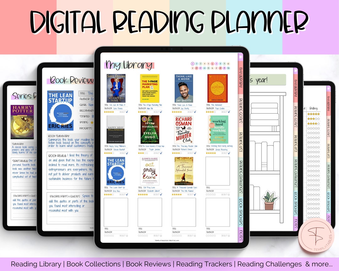 Goodnotes Reading Planner, Digital Book Journal, Digital Reading ...