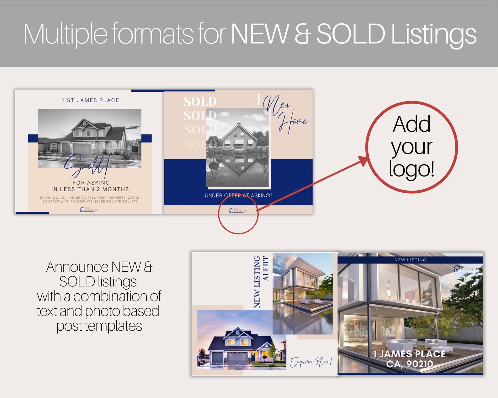 65 REAL ESTATE Facebook Post Templates. Realtor Facebook | Etsy