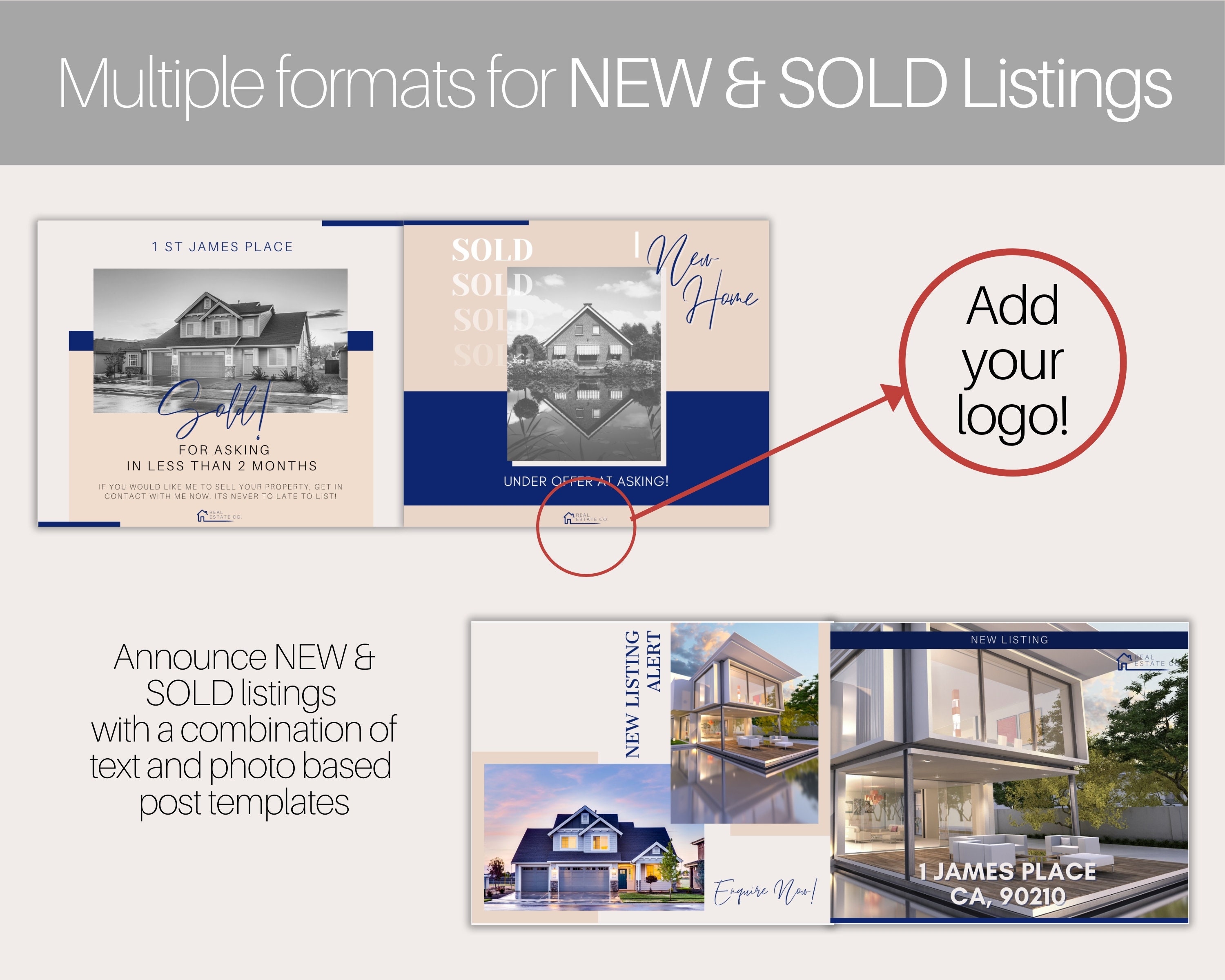 65 REAL ESTATE Facebook Post Templates. Realtor Facebook | Etsy
