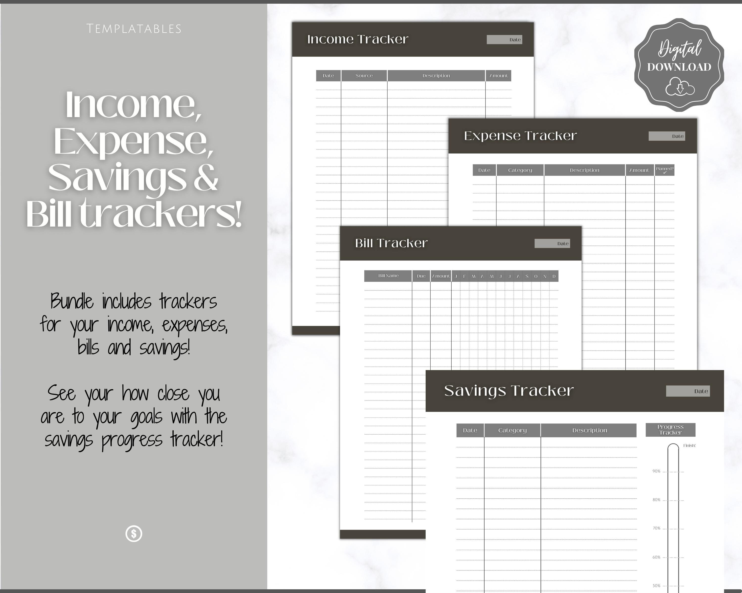 Budget Planner Printable BUNDLE Financial Tracker Savings | Etsy