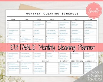 Weekly House Planner, Routine Tracker, Printable - Etsy