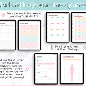 Digital FITNESS Planner, Goodnotes Fitness Planner, Fitness Journal ...
