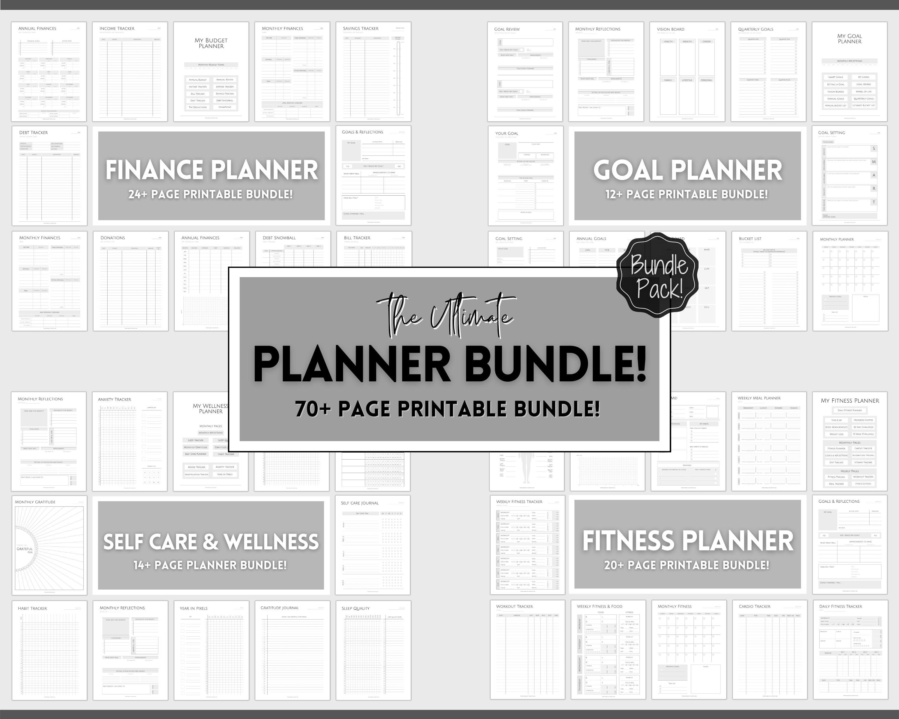 Ultimate PLANNER BUNDLE Printable Goal Planner Finances & - Etsy UK