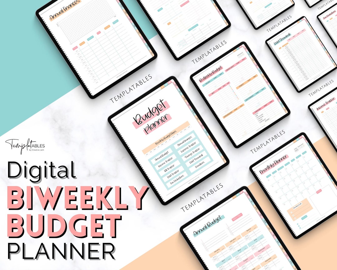 Digital Biweekly Budget Planner, DIGITAL Planner, Budget by Paycheck ...