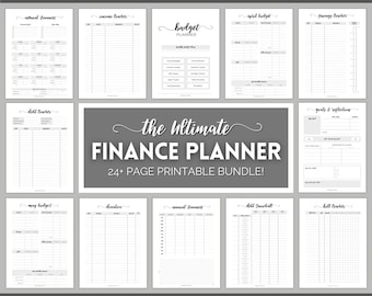 Finance Planner BUNDLE! Budget Planner Templates, Financial Savings ...