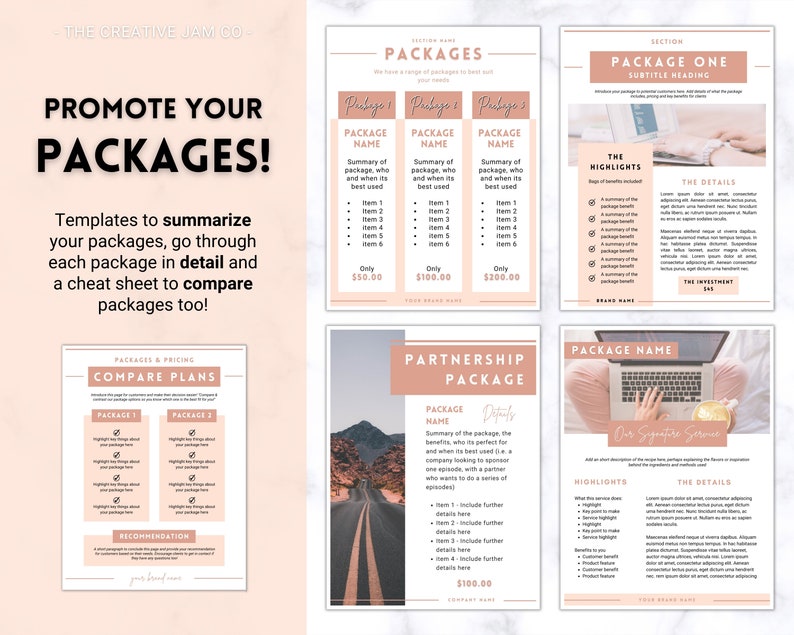 Price List Templates! Editable Pricing & Services Guide, Canva Ebook ...
