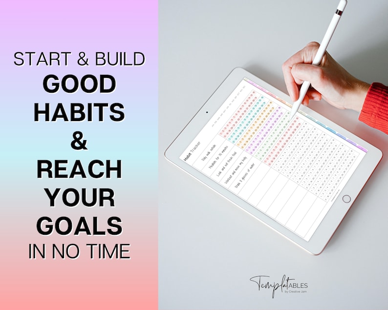 Digital Habit Tracker, Goodnotes Digital Planner, iPad Planner, Daily ...