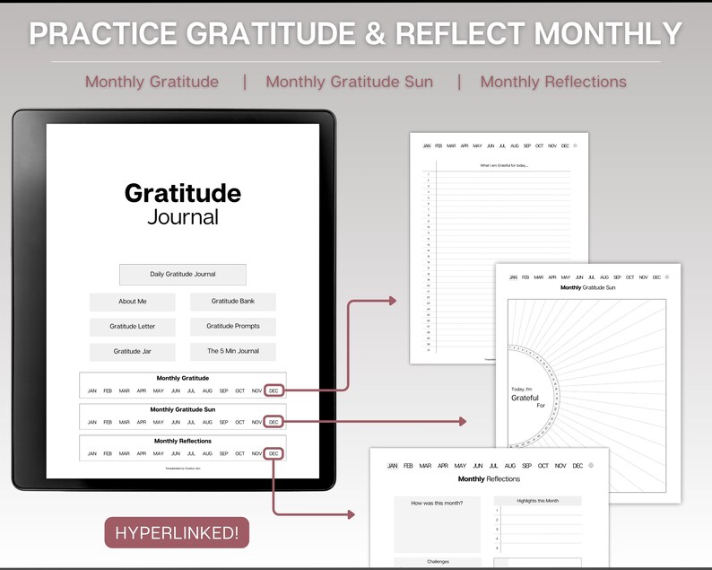 Kindle Scribe Templates, Digital Gratitude Journal, Daily Mindfulness ...
