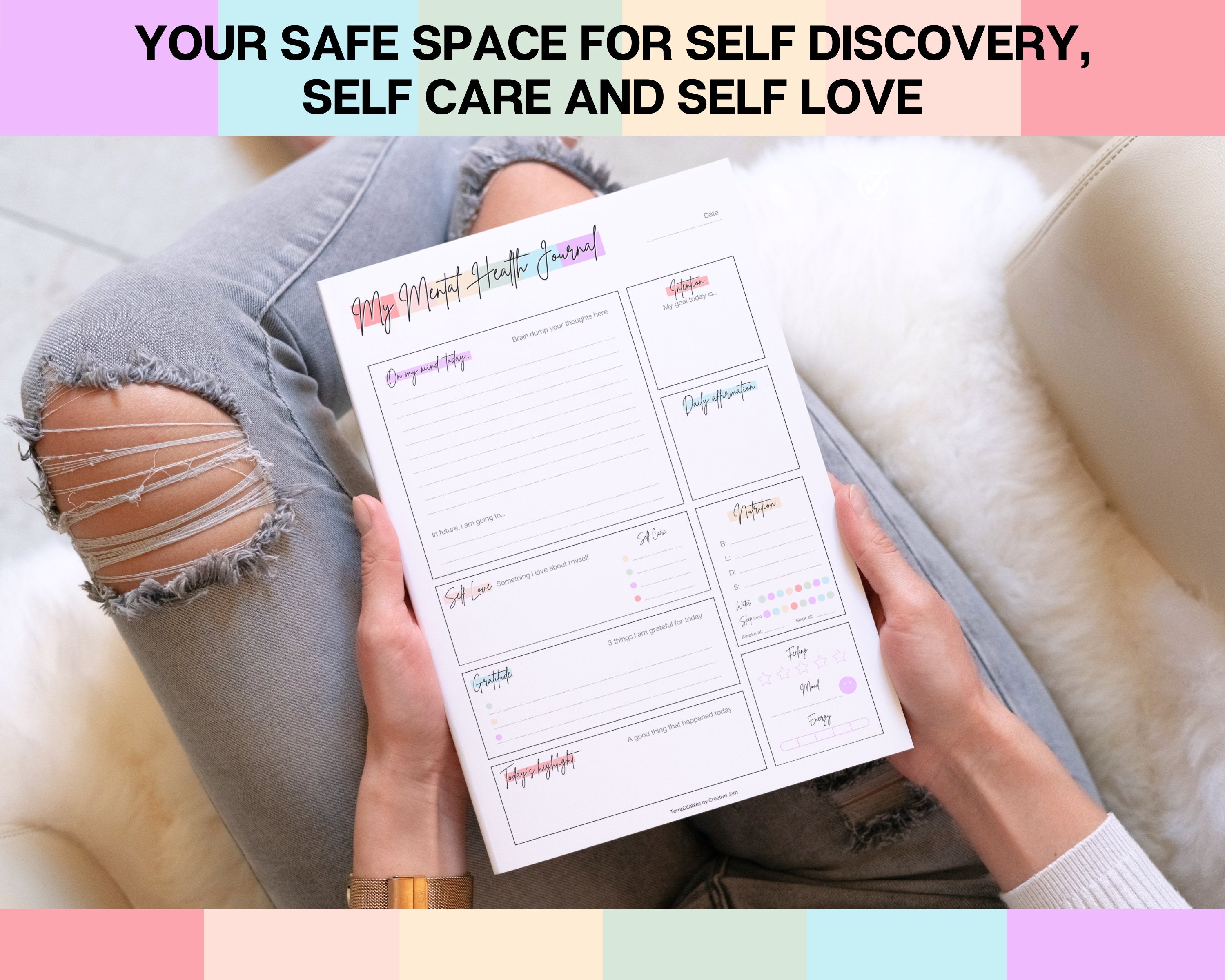 Mental Health Journal, Digital Planner, Self Care, Therapy, Anxiety ...